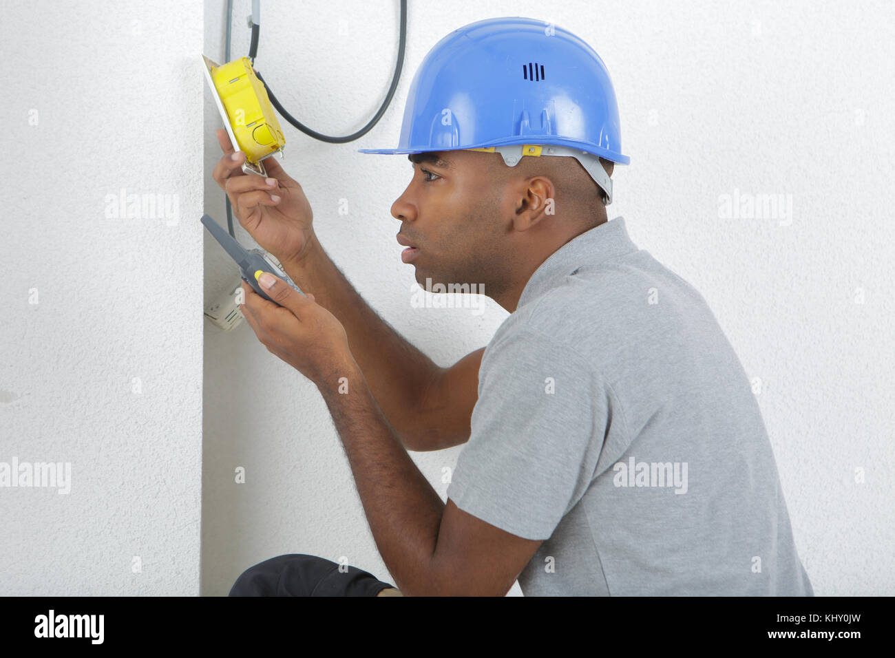 inspecting the electrical flow Stock Photo - Alamy