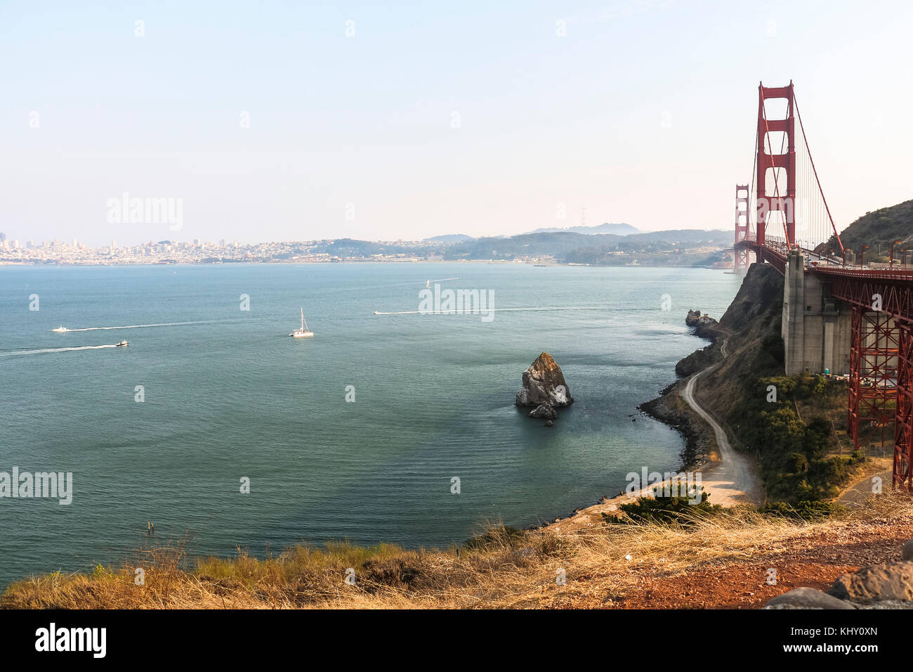 Golden Gate Bridge from viewpoint, San Francisco Stock Photo - Alamy