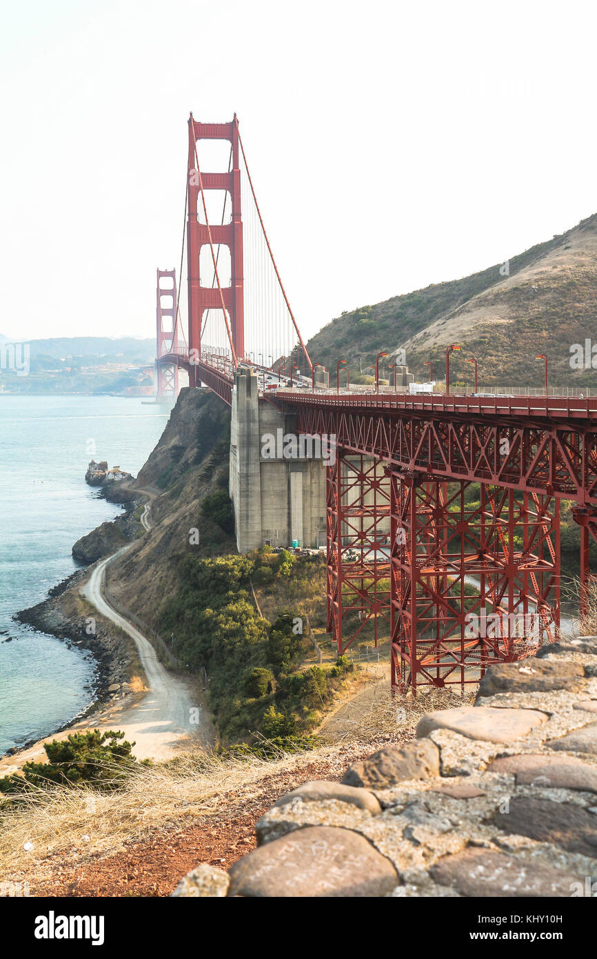 Golden Gate Bridge from viewpoint, San Francisco Stock Photo - Alamy