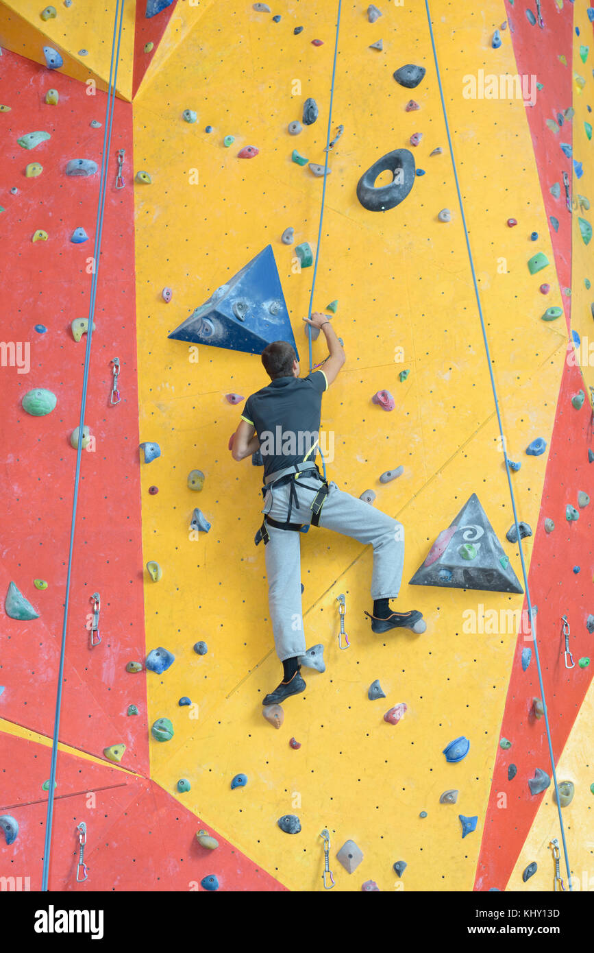 fun of wall climbing Stock Photo - Alamy