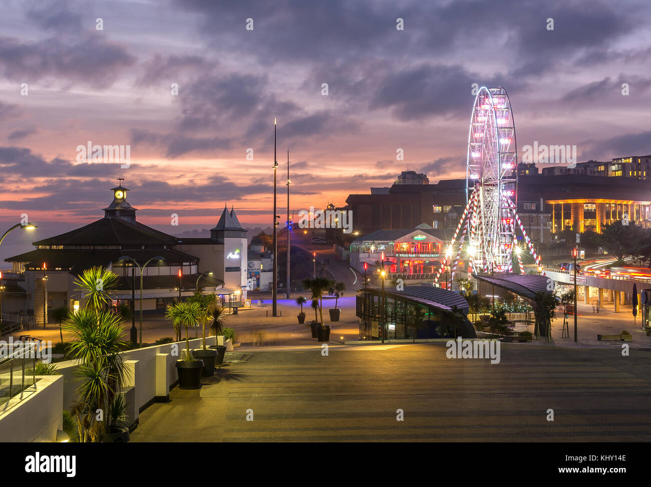 Bournemouth By Twilight Stock Photo - Alamy