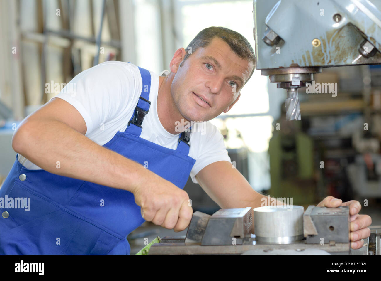 fixing a machine Stock Photo - Alamy