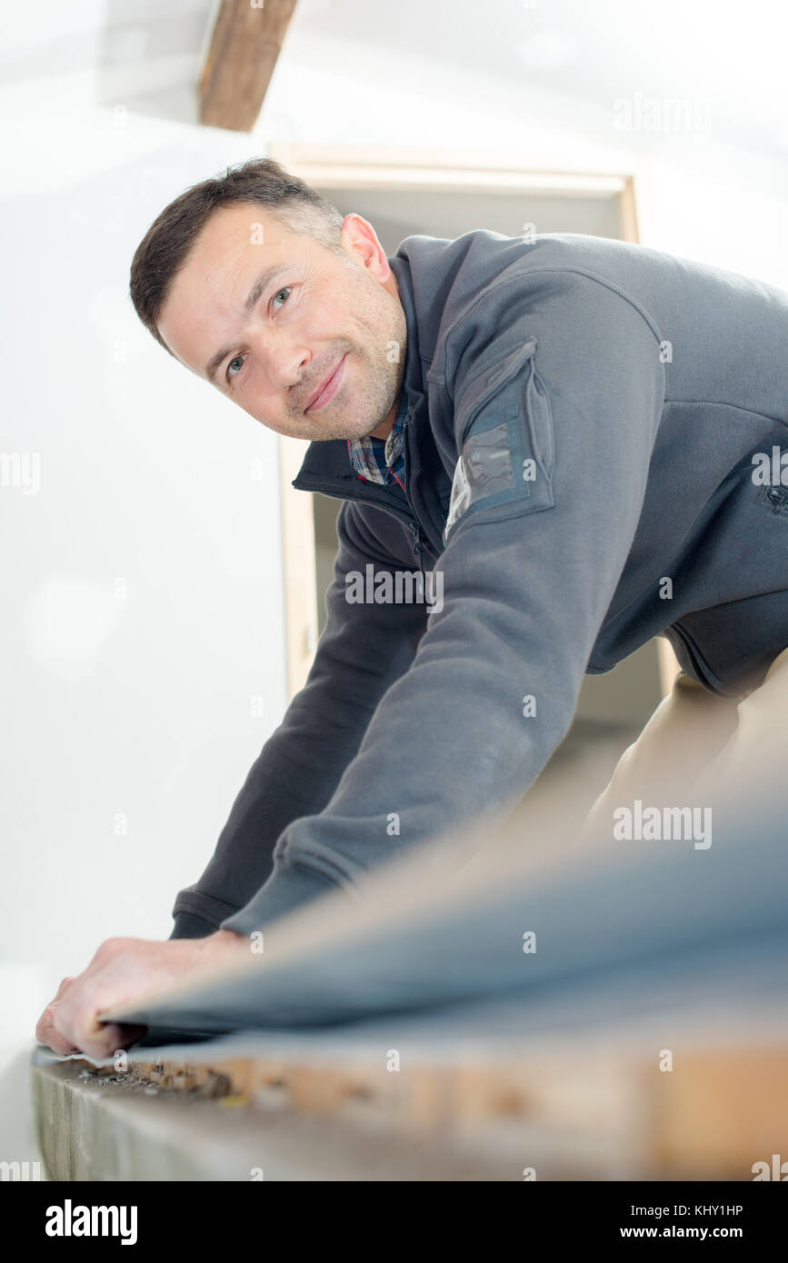 diligent man operating circular saw in wood workshop Stock Photo - Alamy
