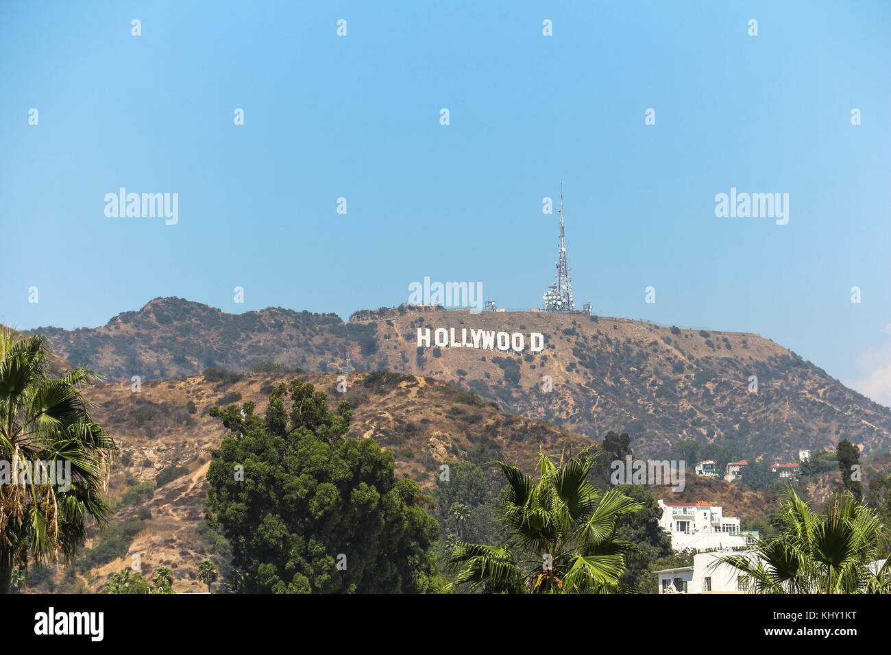 View on the hollywood sign at daytime in Los Angeles Stock Photo - Alamy