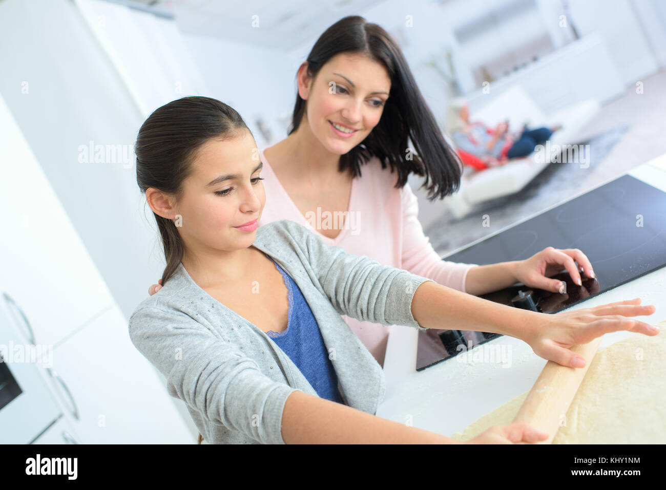 cute little girl cooking Stock Photo - Alamy