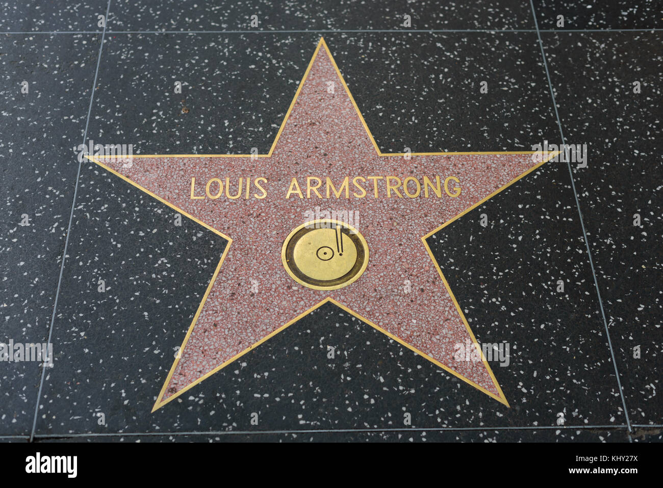 HOLLYWOOD, CA - DECEMBER 06: Louis Armstrong star on the Hollywood Walk ...