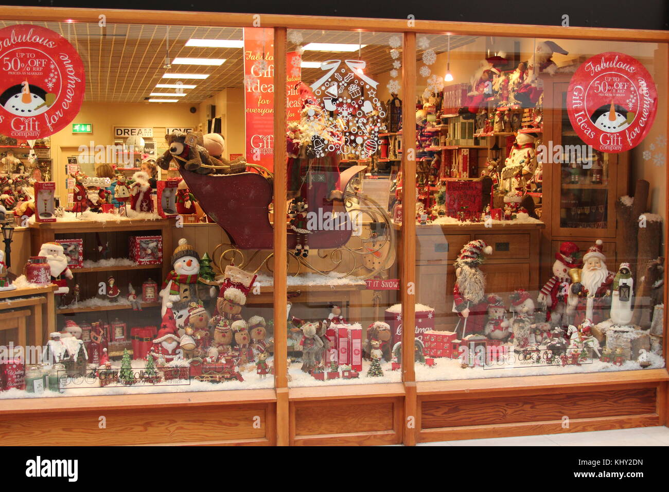 Shops getting ready for Christmas early Stock Photo - Alamy