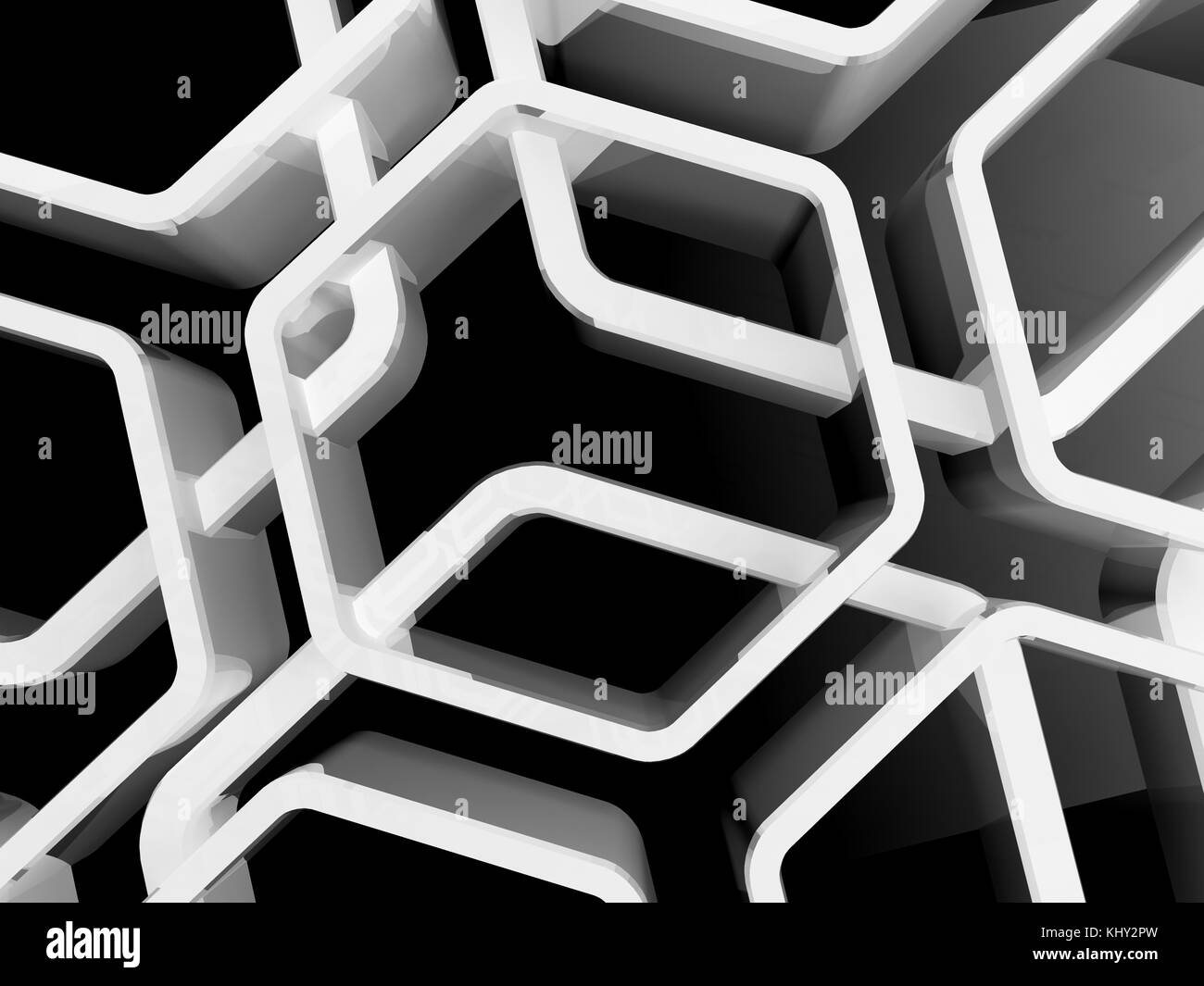 Abstract ornamental background, honeycomb pattern, 3d render ...