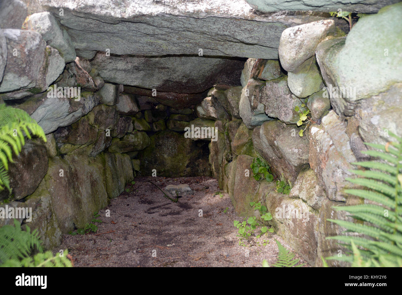 The Inside Bant's Carn Burial Chamber in Halangy Village on the Island ...