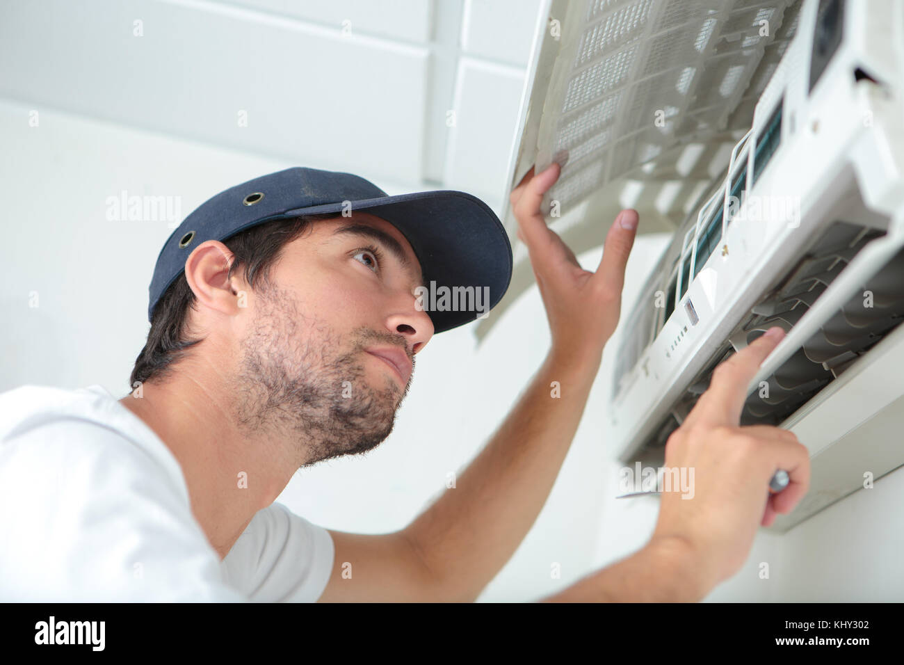 checking the filter Stock Photo - Alamy