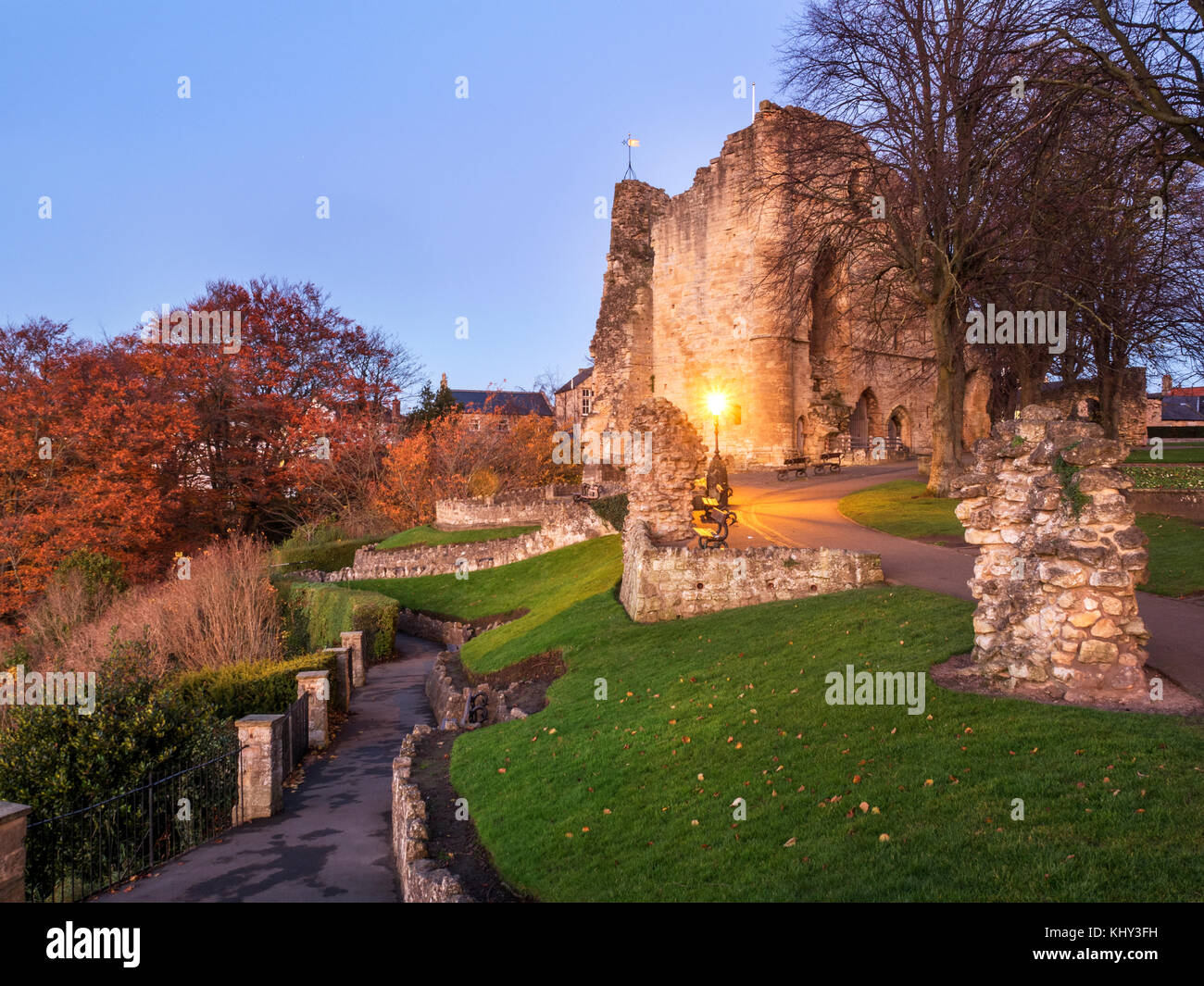The Kings Tower at Knaresborough Castle at Dusk Knaresborough North ...