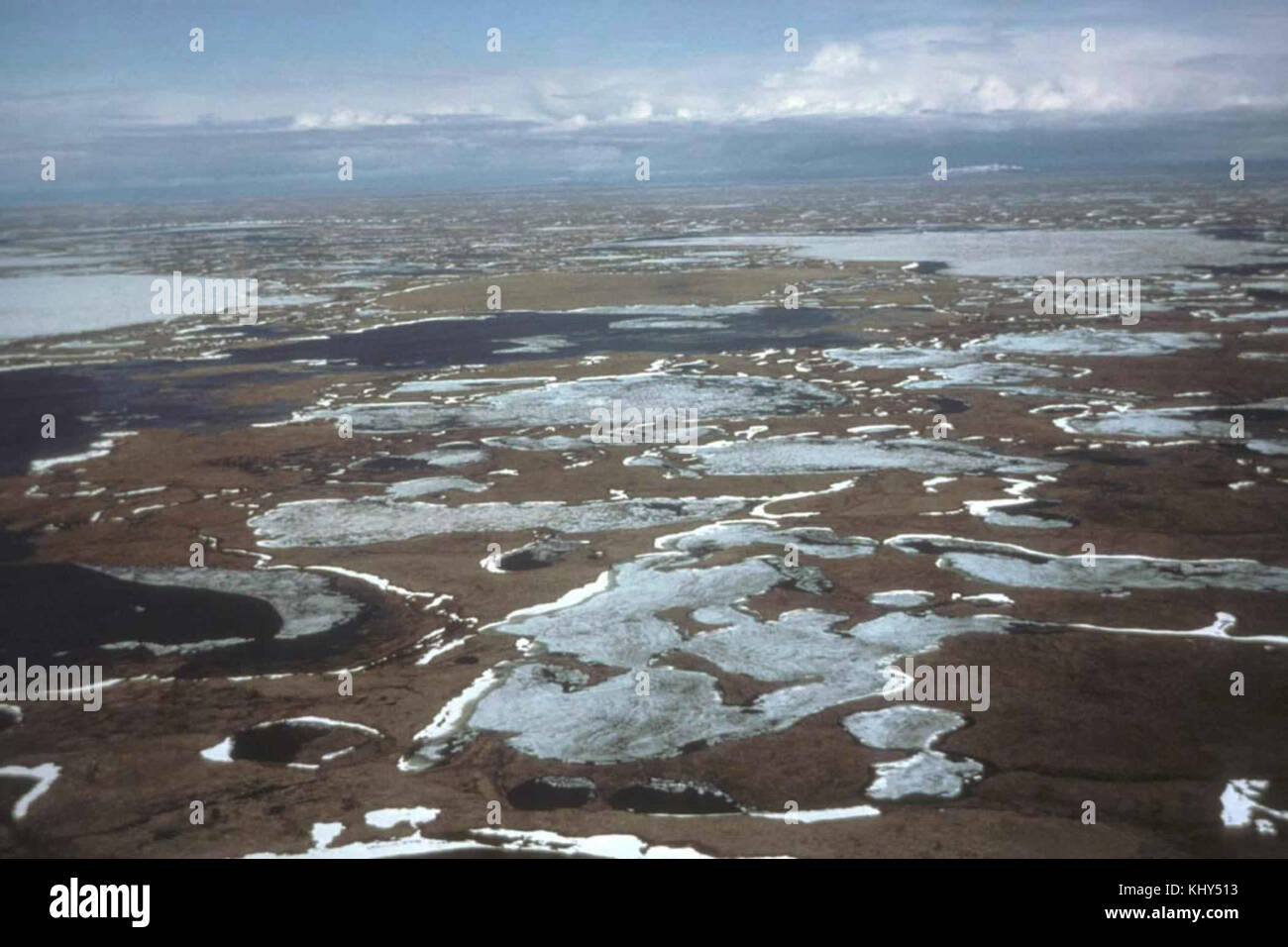 Aerial view of swamp delta Stock Photo - Alamy