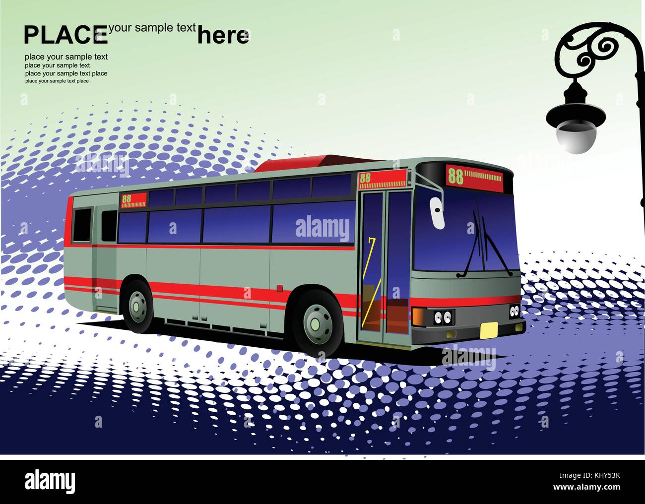 Red route bus Stock Vector Images - Alamy