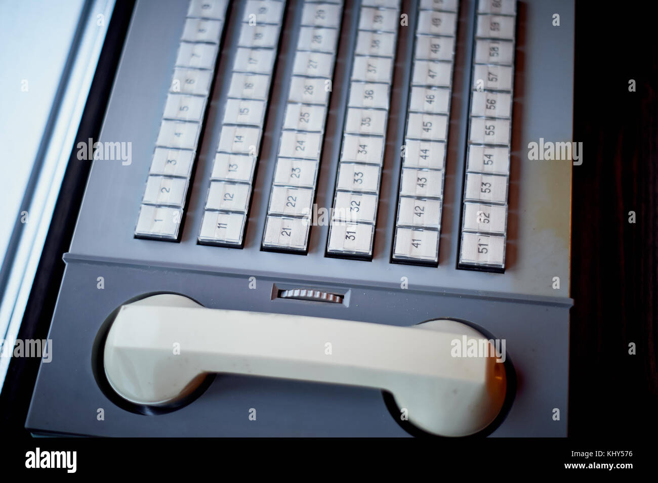 Old telephone switchboard with plastic buttons.Retro, dirty keys Stock ...