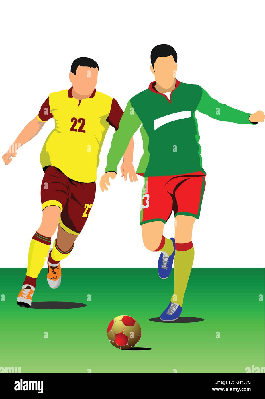 Soccer player poster. Football player. Vector illustration Stock Vector ...