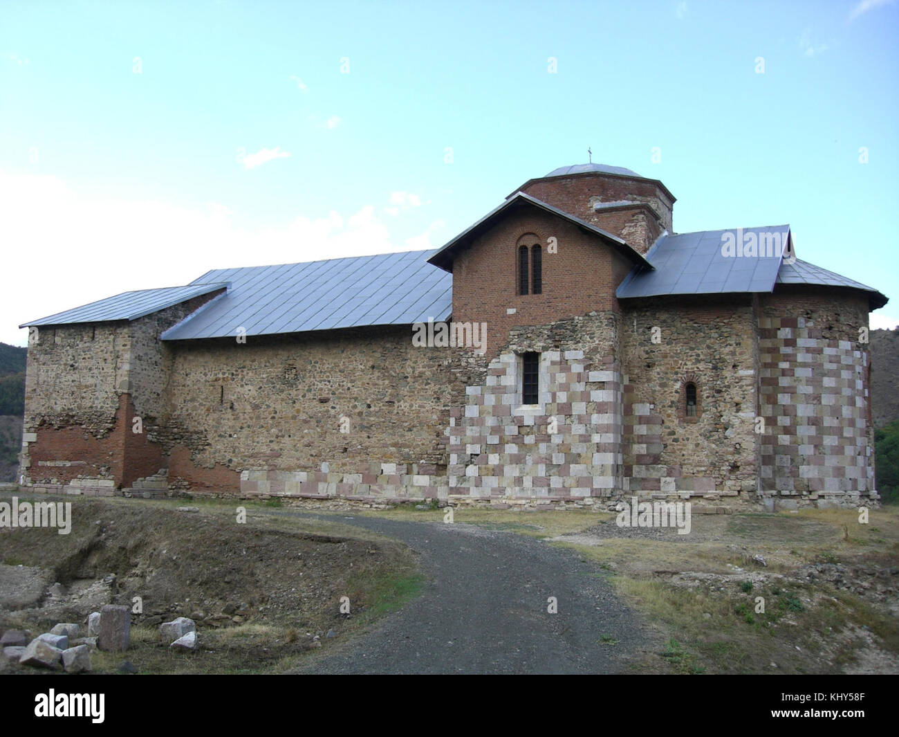 Banjska Monastery, side view Stock Photo - Alamy