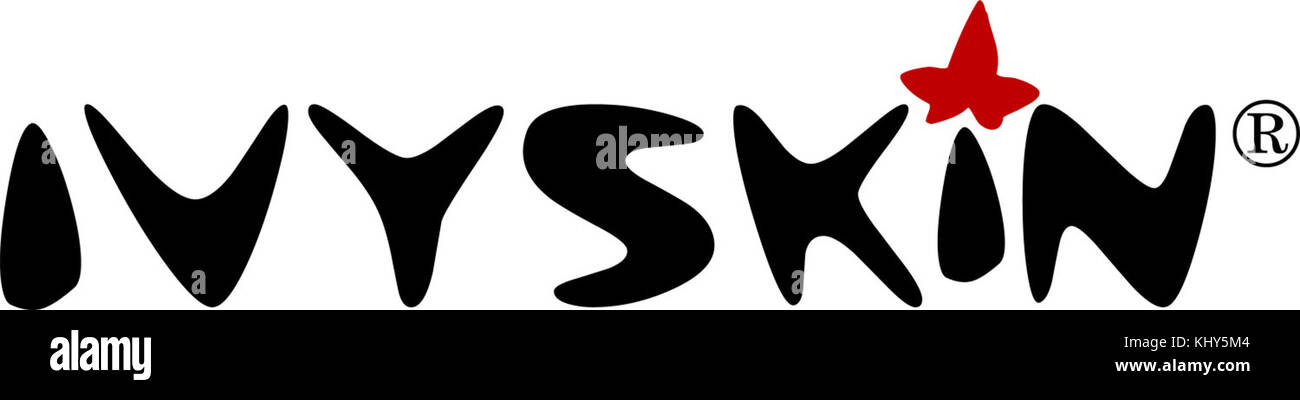 Ivyskin logo redwhiteback Stock Photo - Alamy