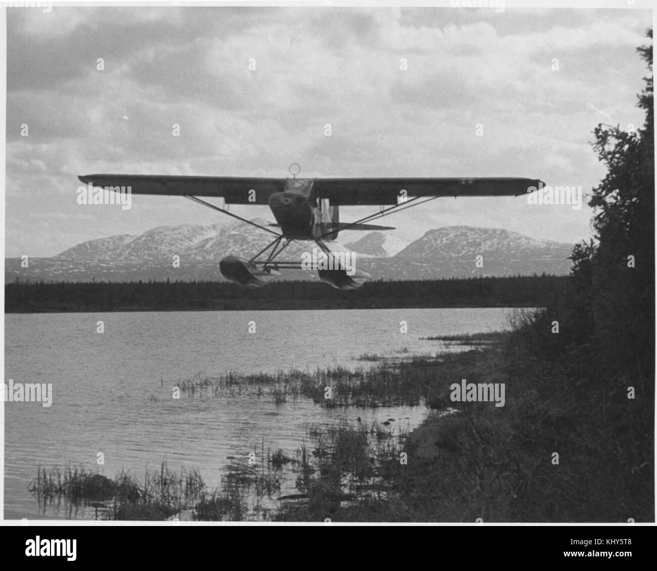 Cub floatplane in air vintage photo Stock Photo - Alamy