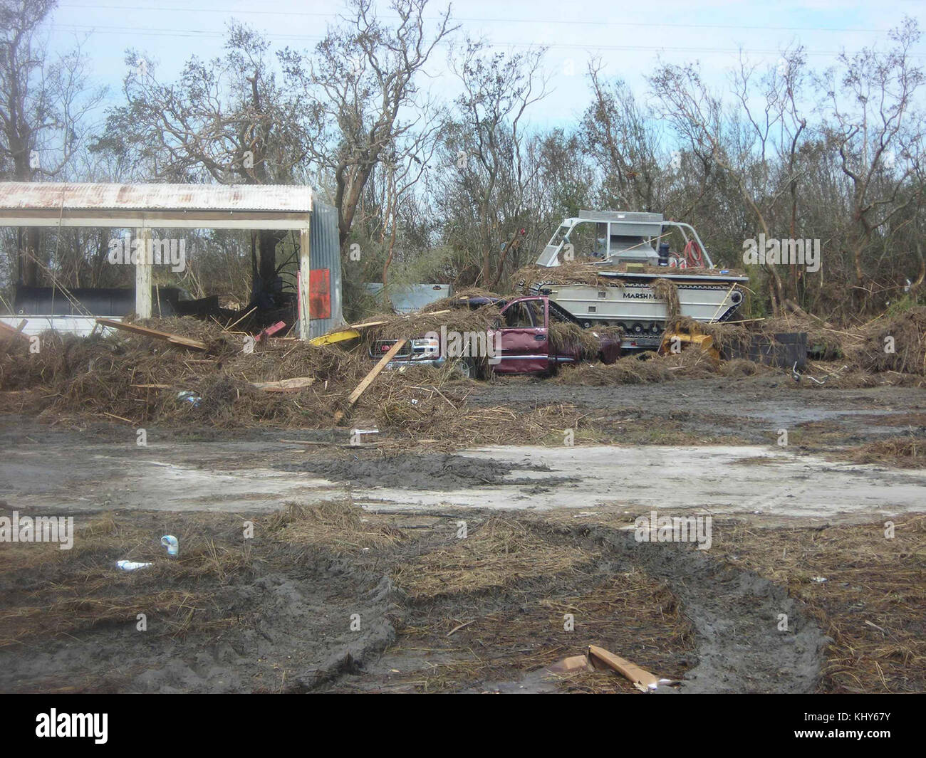 Damage caused by hurricane Stock Photo - Alamy