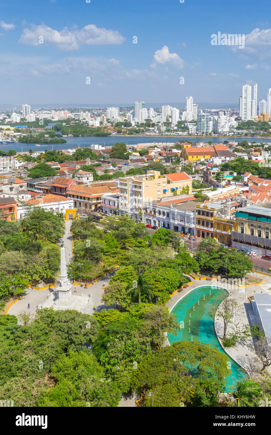 View over Parque Centenario and Getsemani | Cartagena de Indias ...