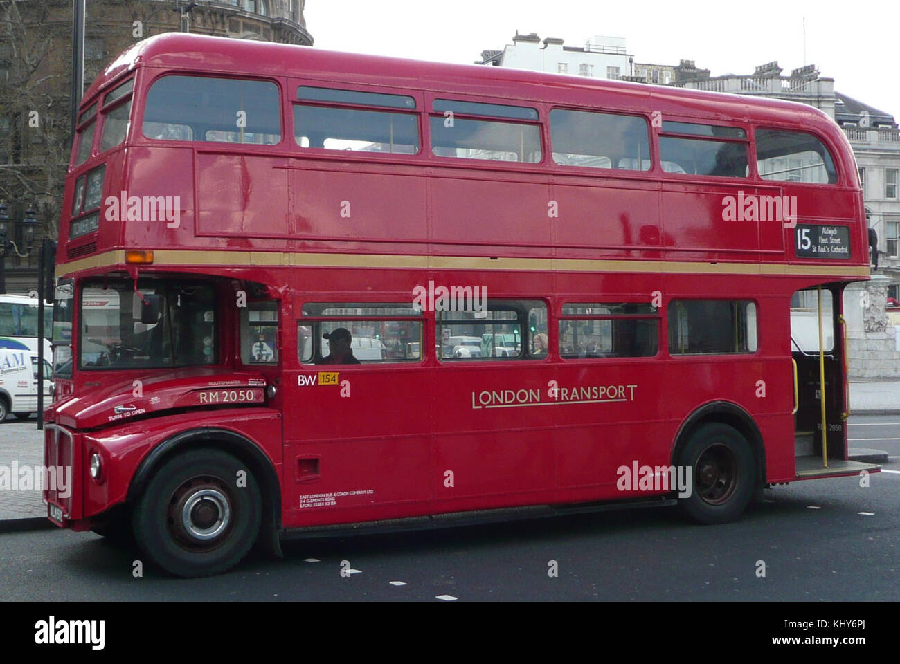 East London Routemaster RM2050 (ALM 50B) heritage route 15 Trafalgar ...