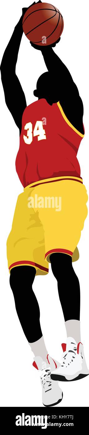 Basketball player. Vector illustration Stock Vector Image & Art - Alamy