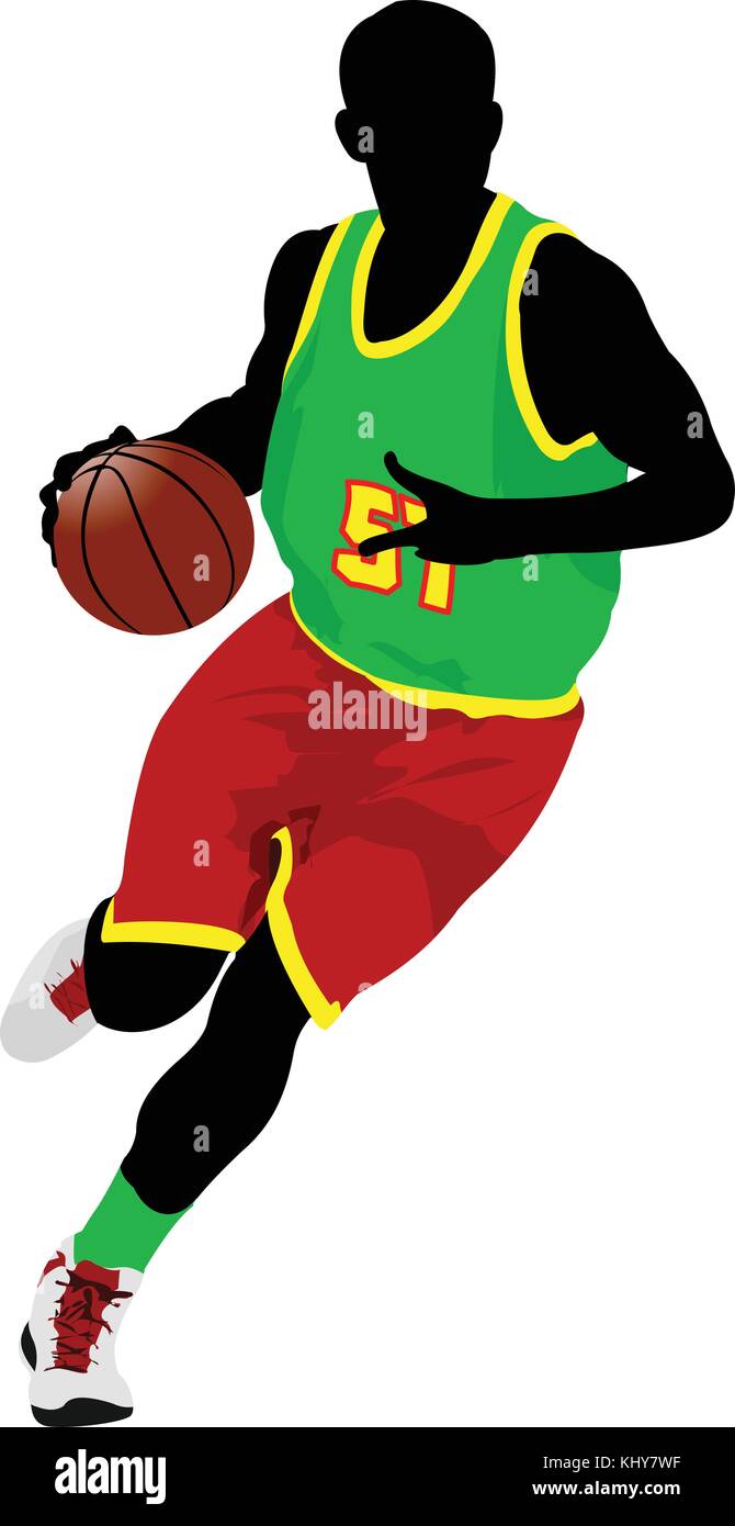 Basketball player. Vector illustration Stock Vector Image & Art - Alamy