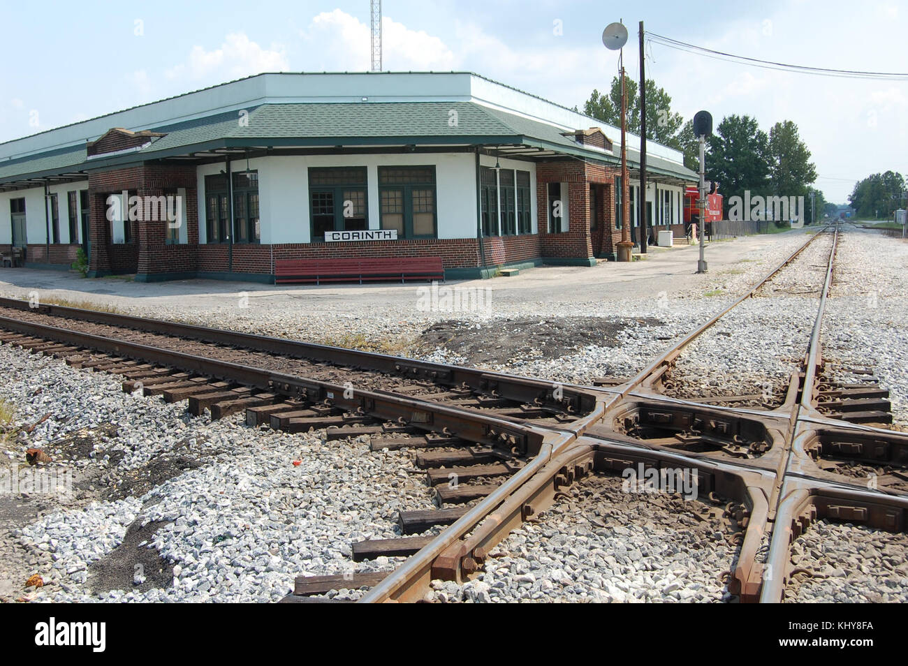 Crossroads Depot Corinth MS Stock Photo - Alamy