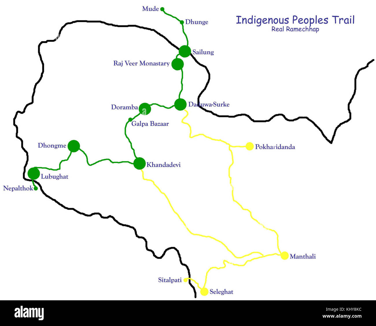 West Trek Map copy Stock Photo - Alamy