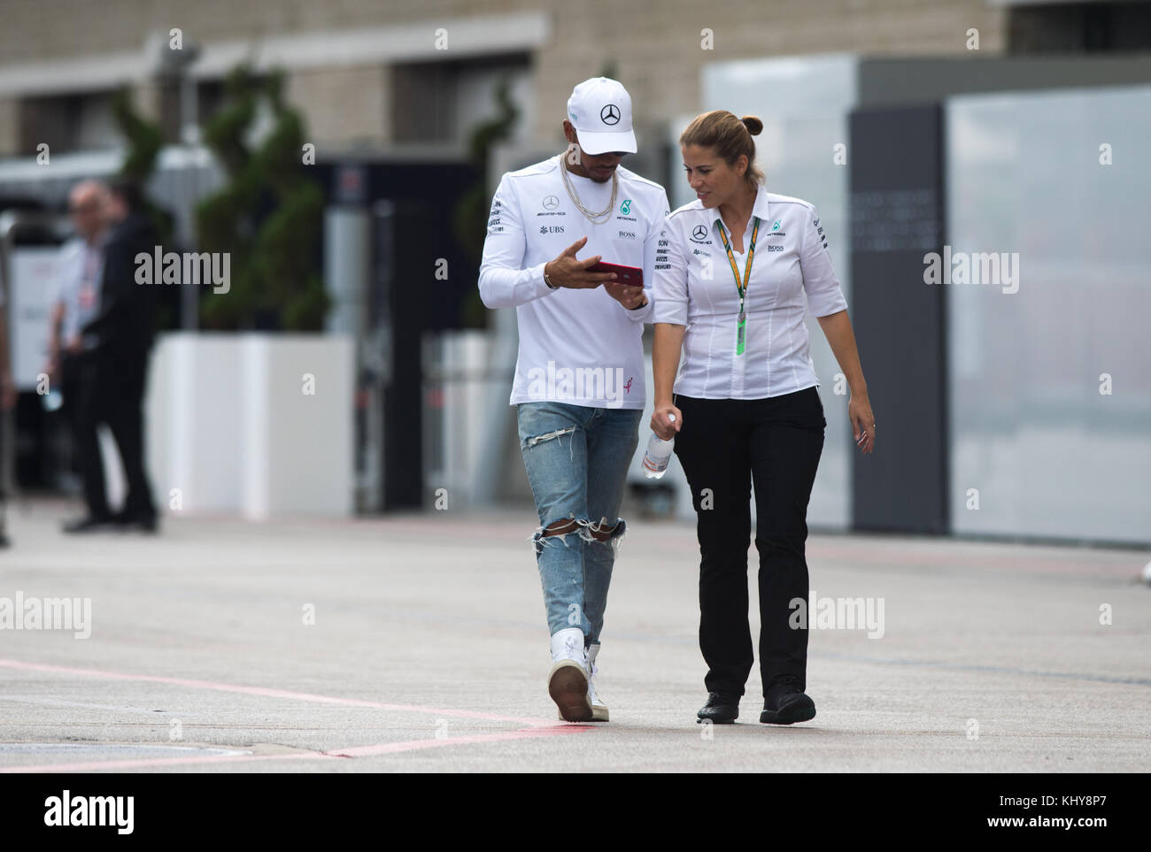 Formula One USA Grand Prix - Previews and Preparations Featuring: Lewis ...