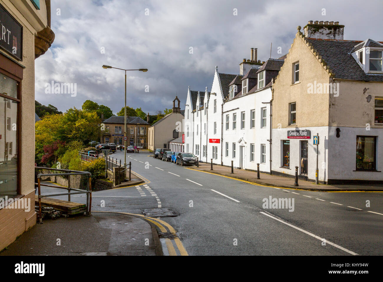 Interesting gable end architecture in Bank Street, Portree, the main ...