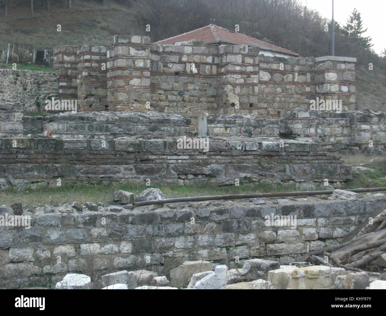 Banjska Monastery, view of the medieval konak ruins Stock Photo - Alamy