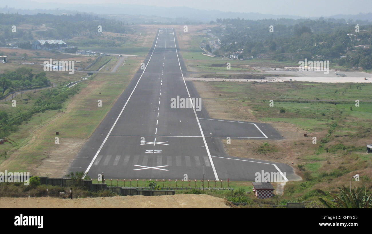 A view of Vir Sarvarkar Airport, located in Port Blair, Andaman and ...