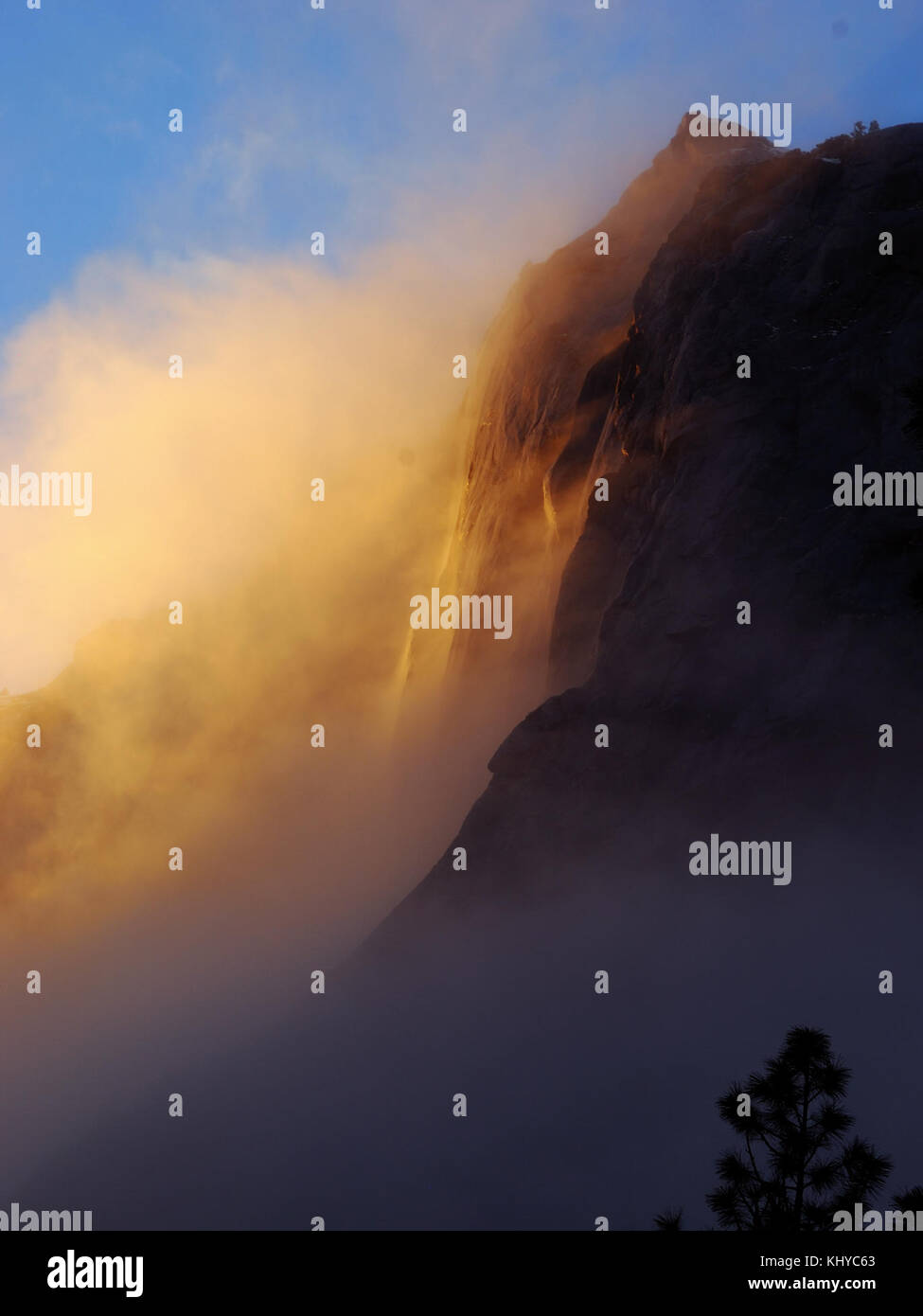 Horsetail fall, Yosemite Stock Photo - Alamy
