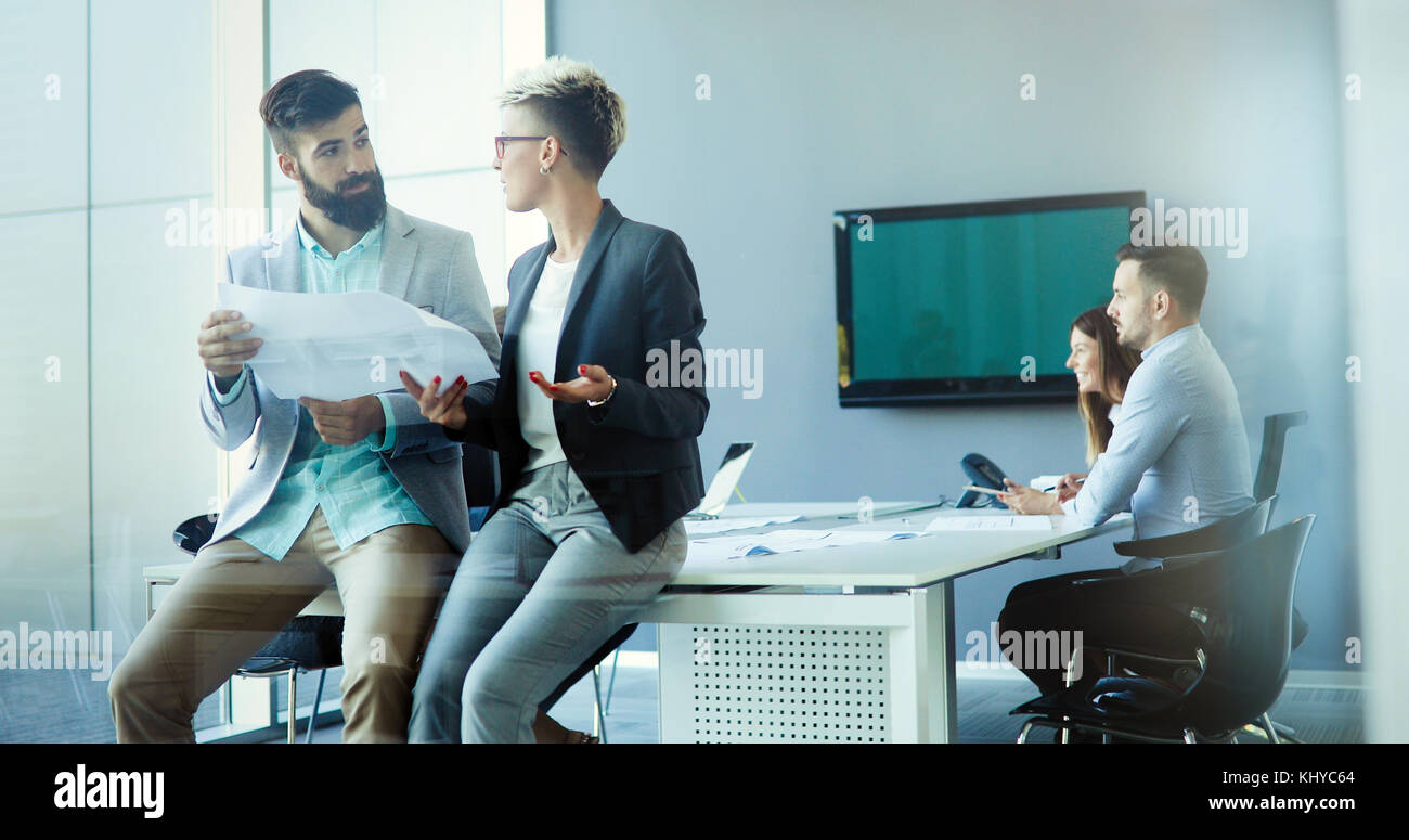 Business people casual day at the business office Stock Photo - Alamy