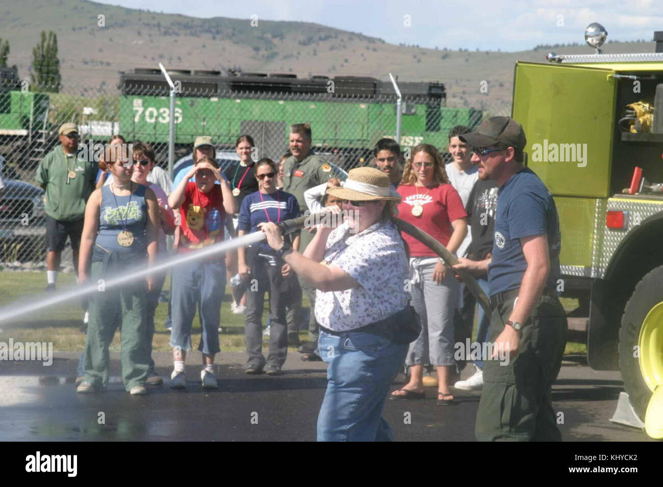 Fire engine education Stock Photo - Alamy