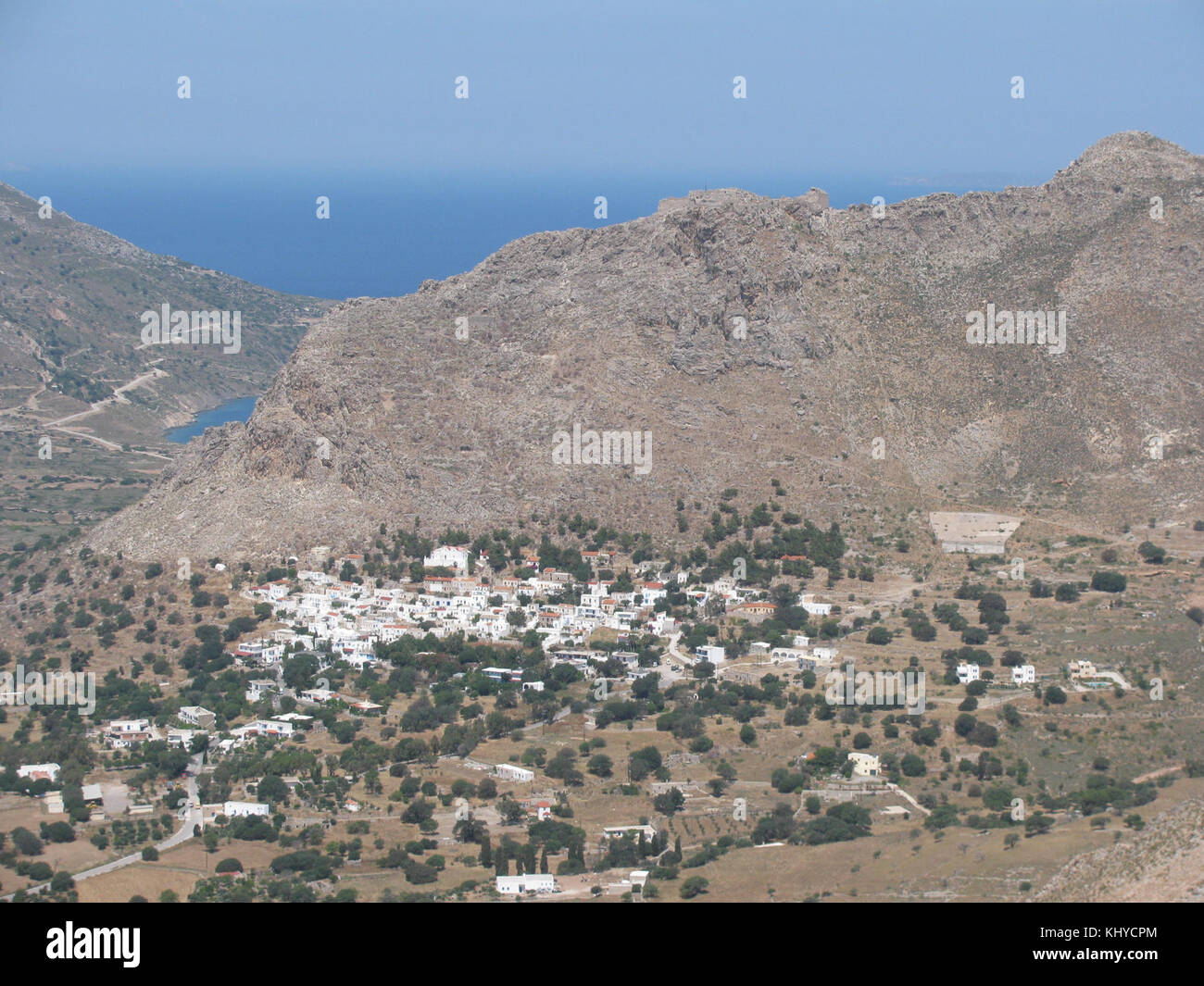 Megalo Chorio, Tilos Stock Photo - Alamy