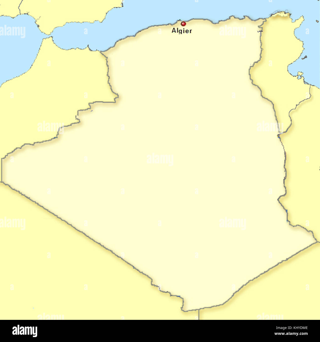 Algerian map hi-res stock photography and images - Alamy
