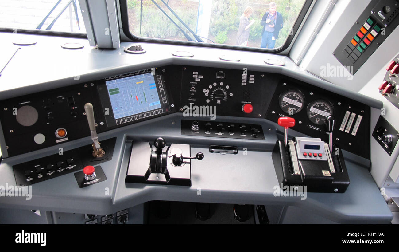 Bombardier ALP-45DP Engineer Control Consol Stock Photo - Alamy