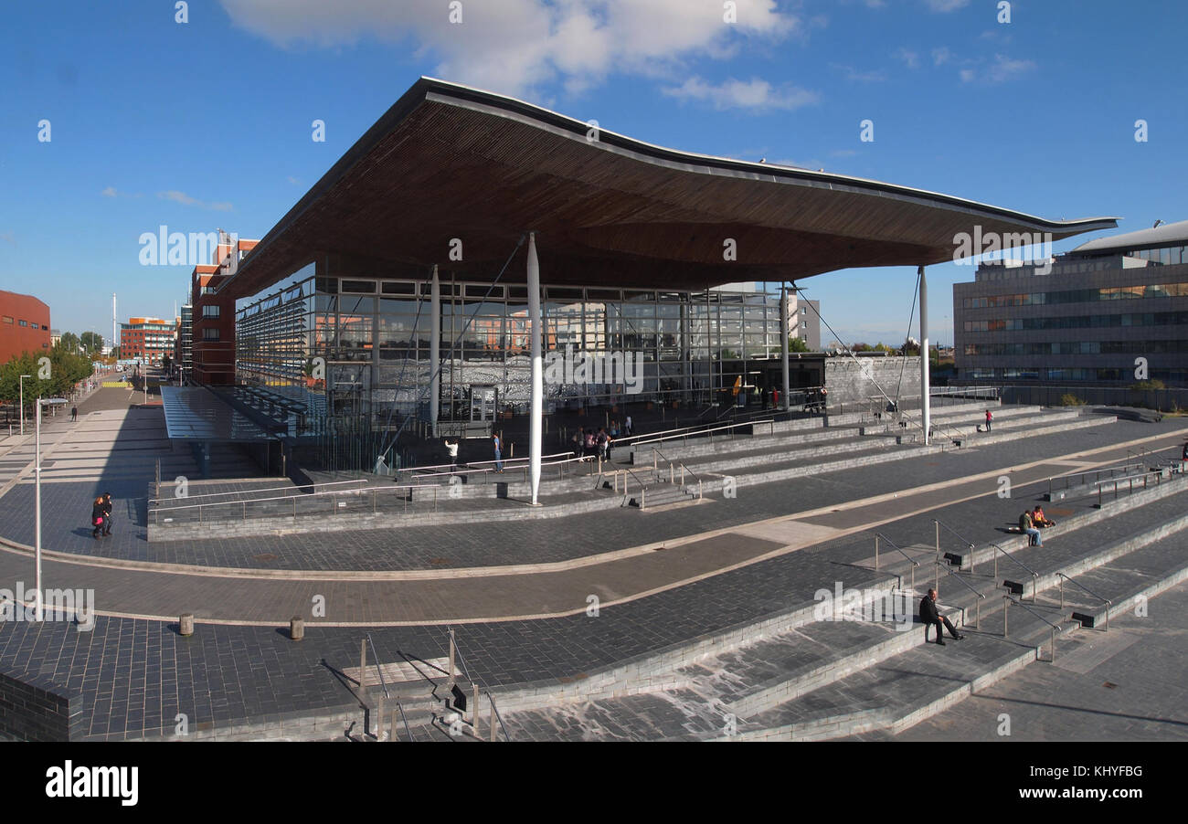 Senedd, Welsh parliament, Cardiff Bay Stock Photo - Alamy