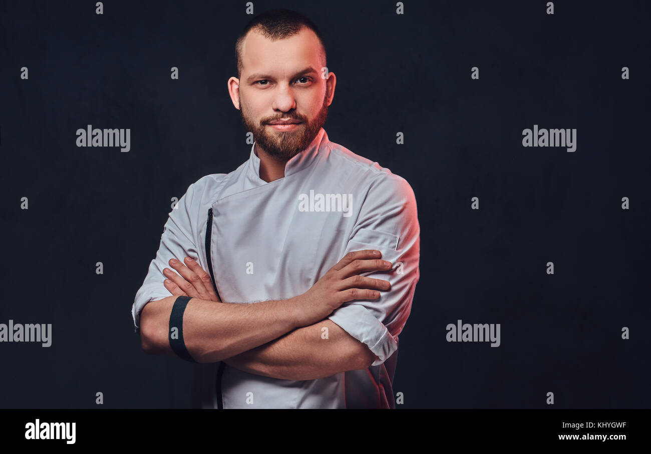 Portrait of bearded chef cook Stock Photo - Alamy