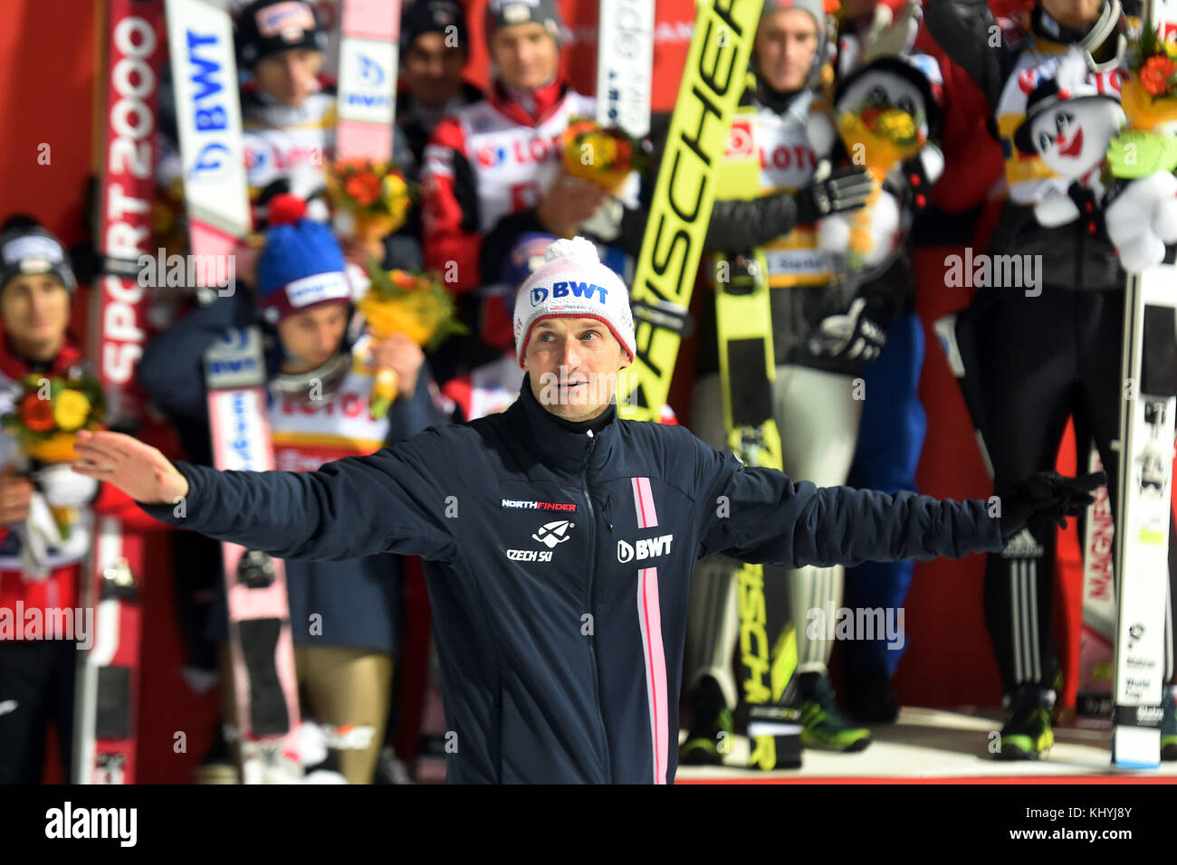 Wisla, Poland. 18th Nov, 2017. Former Czech ski jumper JAKUB JANDA is ...
