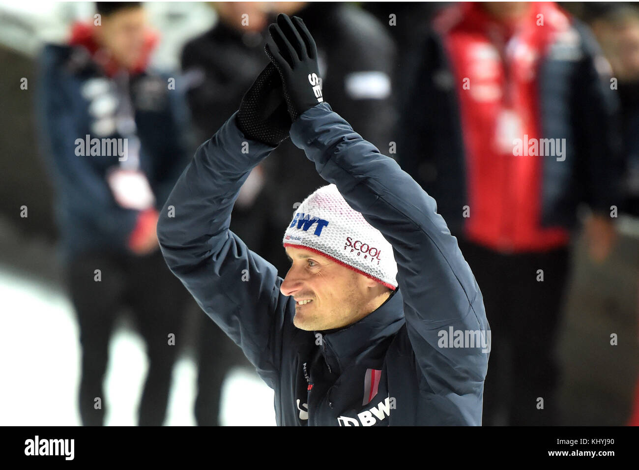 Wisla, Poland. 18th Nov, 2017. Former Czech ski jumper JAKUB JANDA is ...