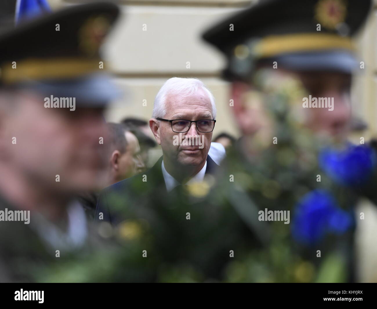 The presidential candidate Jiri Drahos attends the commemorative ...