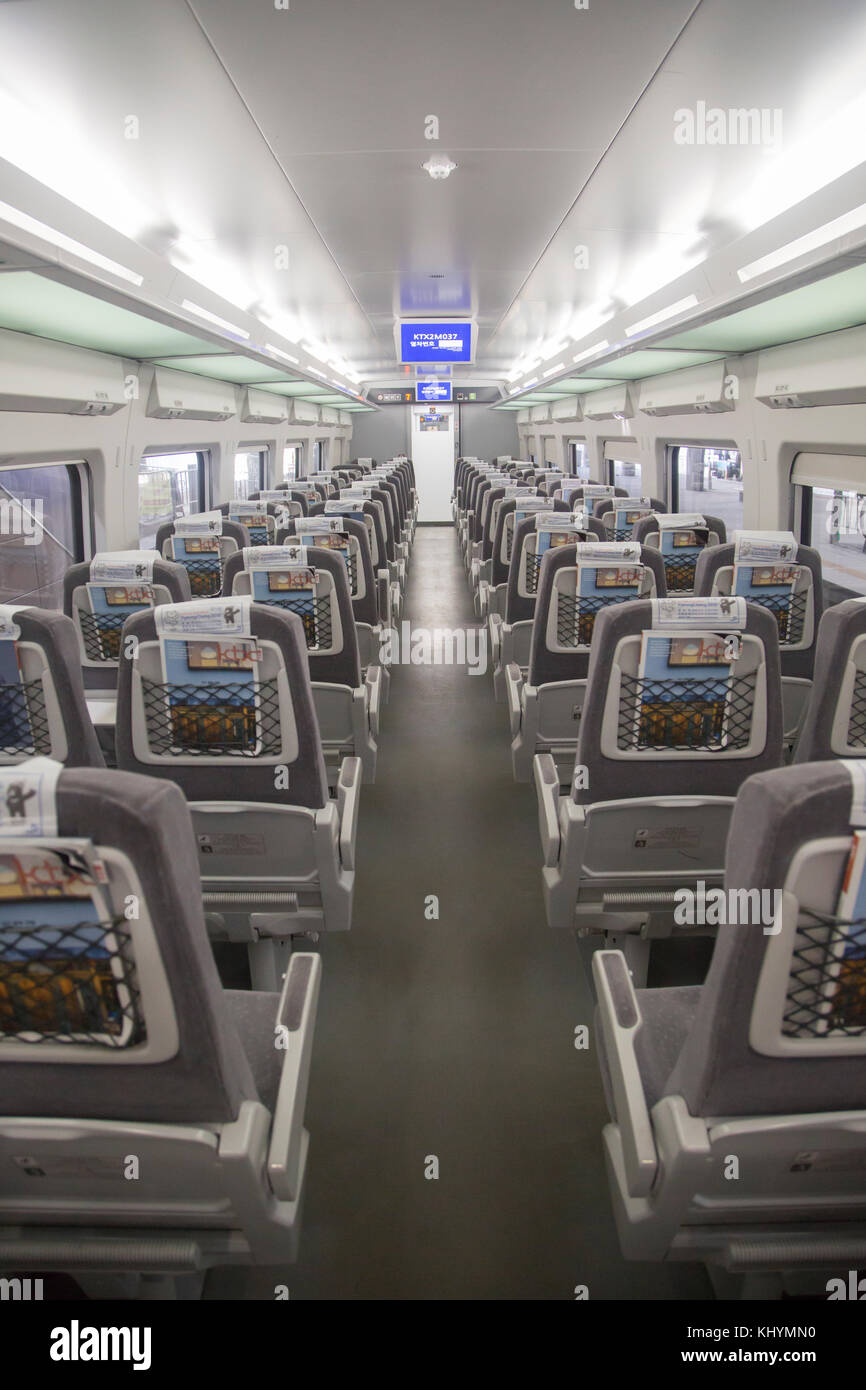 Gangneung KTX line, Nov 21, 2017 : Railway carriage of Gangneung KTX ...