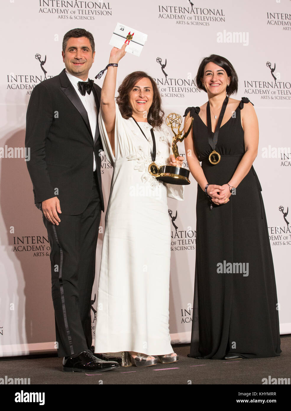 New York, United States. 20th Nov, 2017. Ay Yapim and cast winner of ...