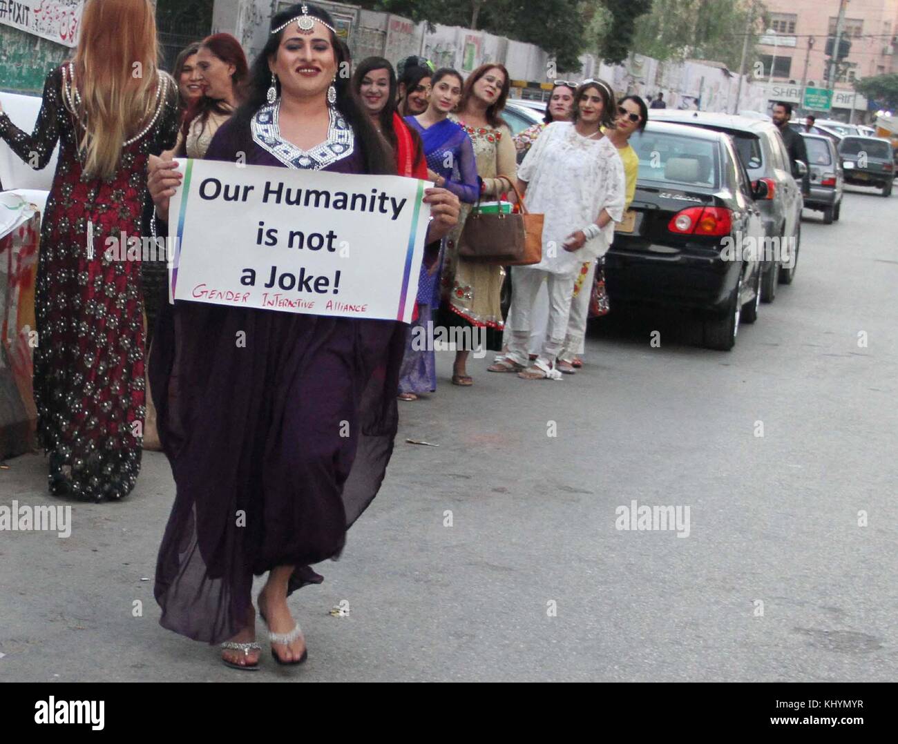On the occasion of International Transgender Day, eunuchs are holding ...