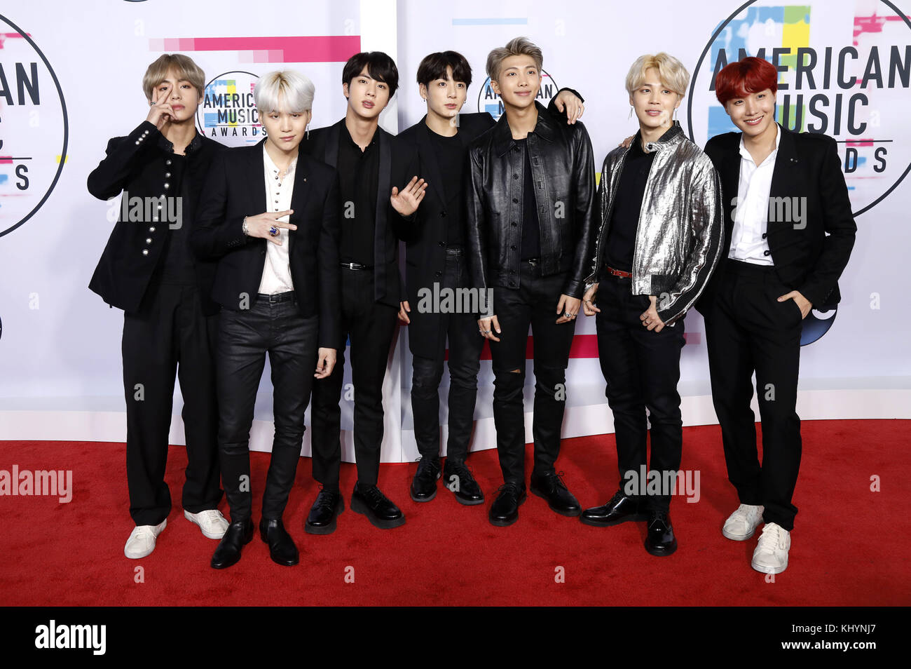 BTS / Bangtan Boys attend the 2017 American Music Awards at Microsoft ...