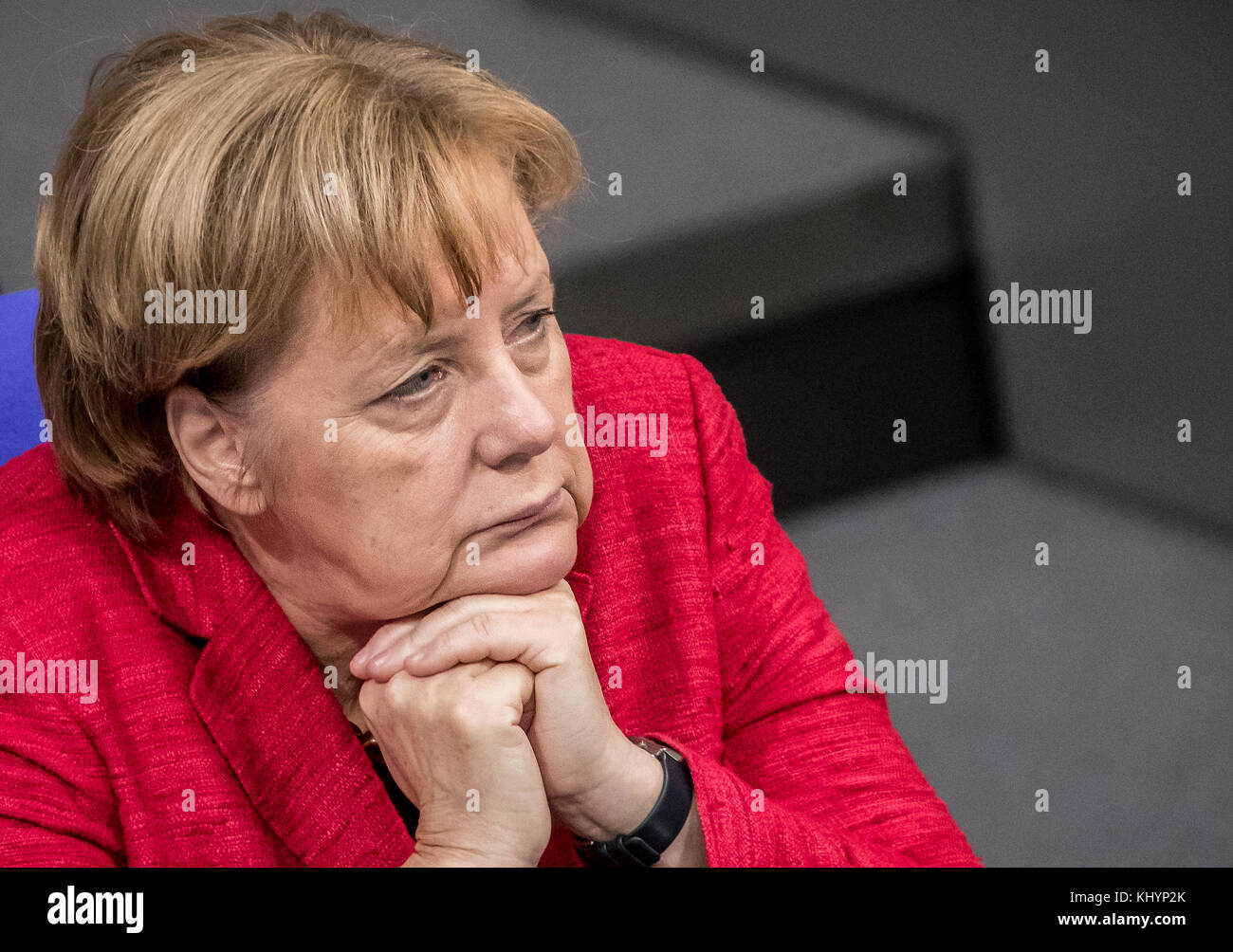 Berlin, Germany. 21st Nov, 2017. German Chancellor Angela Merkel (CDU ...