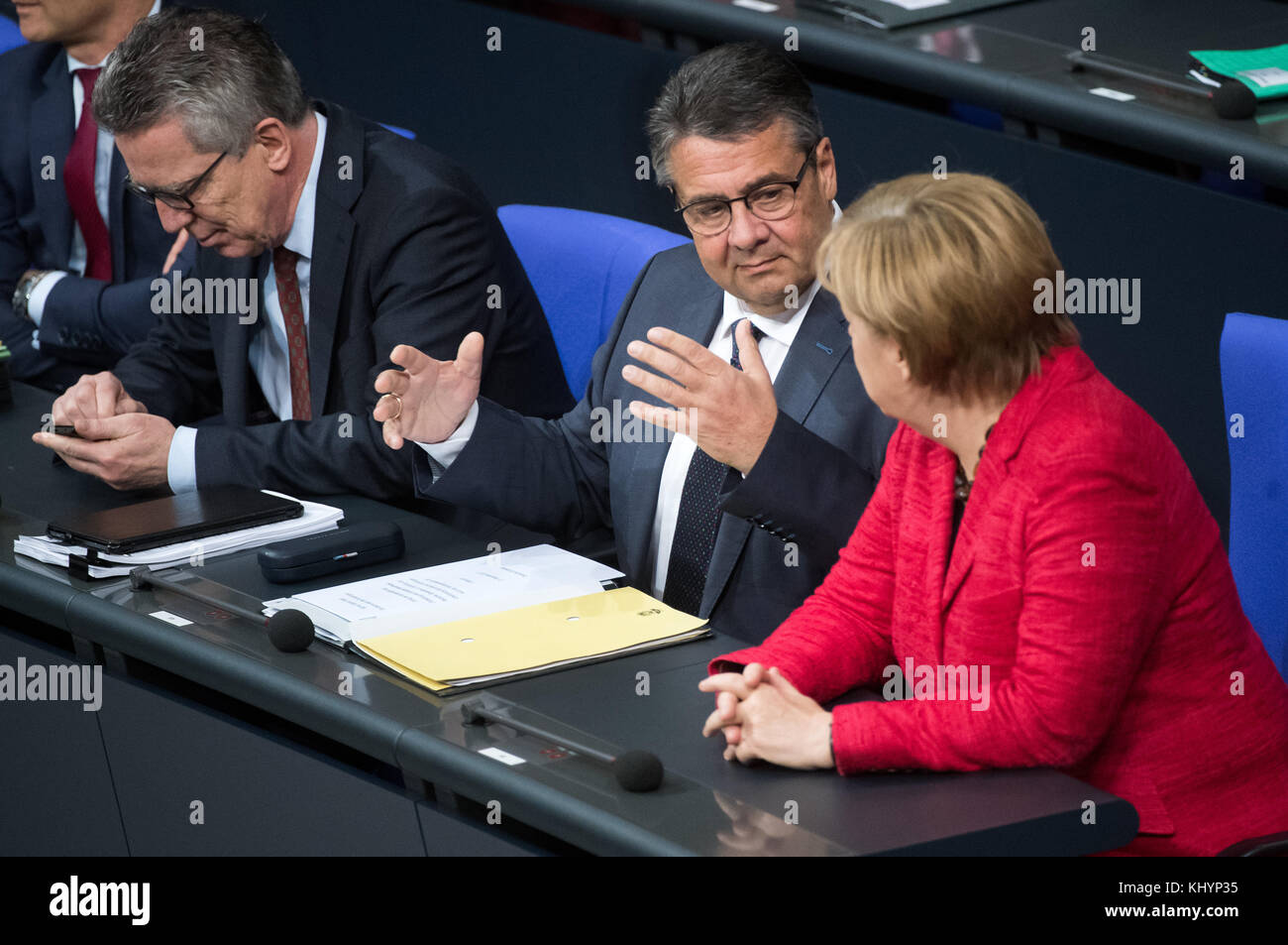 Berlin, Germany. 21st Nov, 2017. German Chancellor Angela Merkel (CDU ...